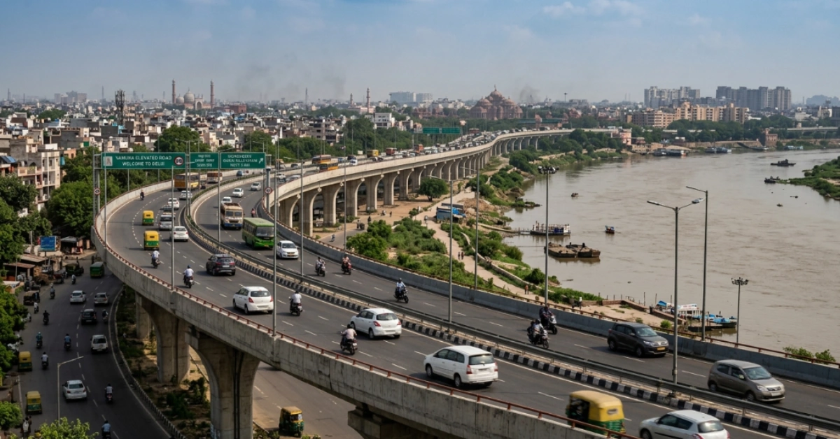 Delhi: 19.2 km Yamuna Elevated Road + Metro Expansion Plan